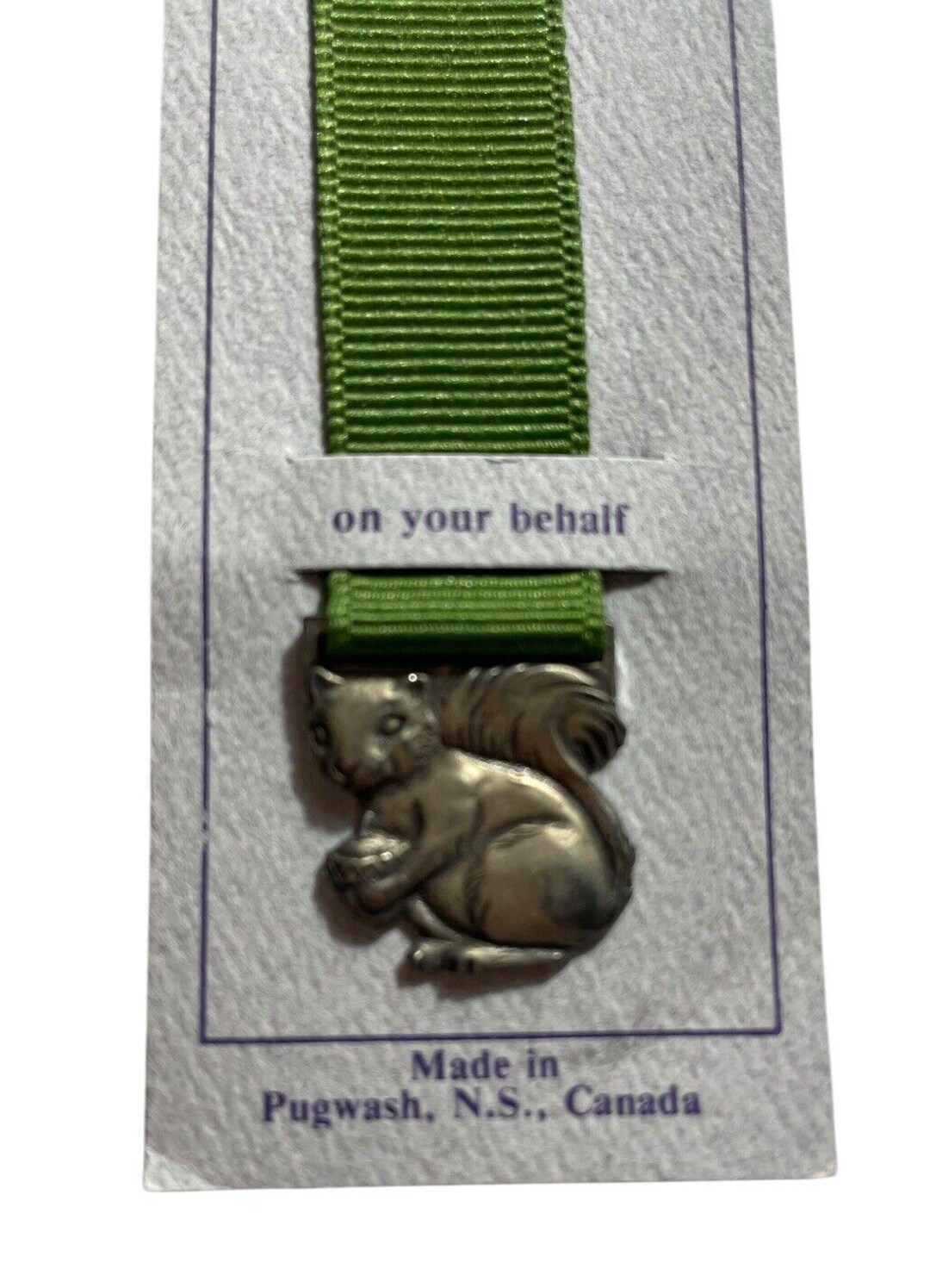 Seagull Pewter Oak Tree & Squirrel Sage Green Ribbon Bookmark 1989 New ...