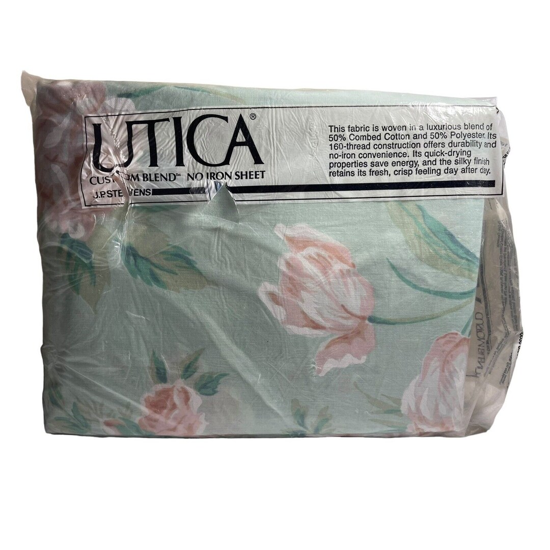 JP Stevens UTICA Twin Sheet Set 3 Pc Floral Flat, Fitted & Pillowcase ...