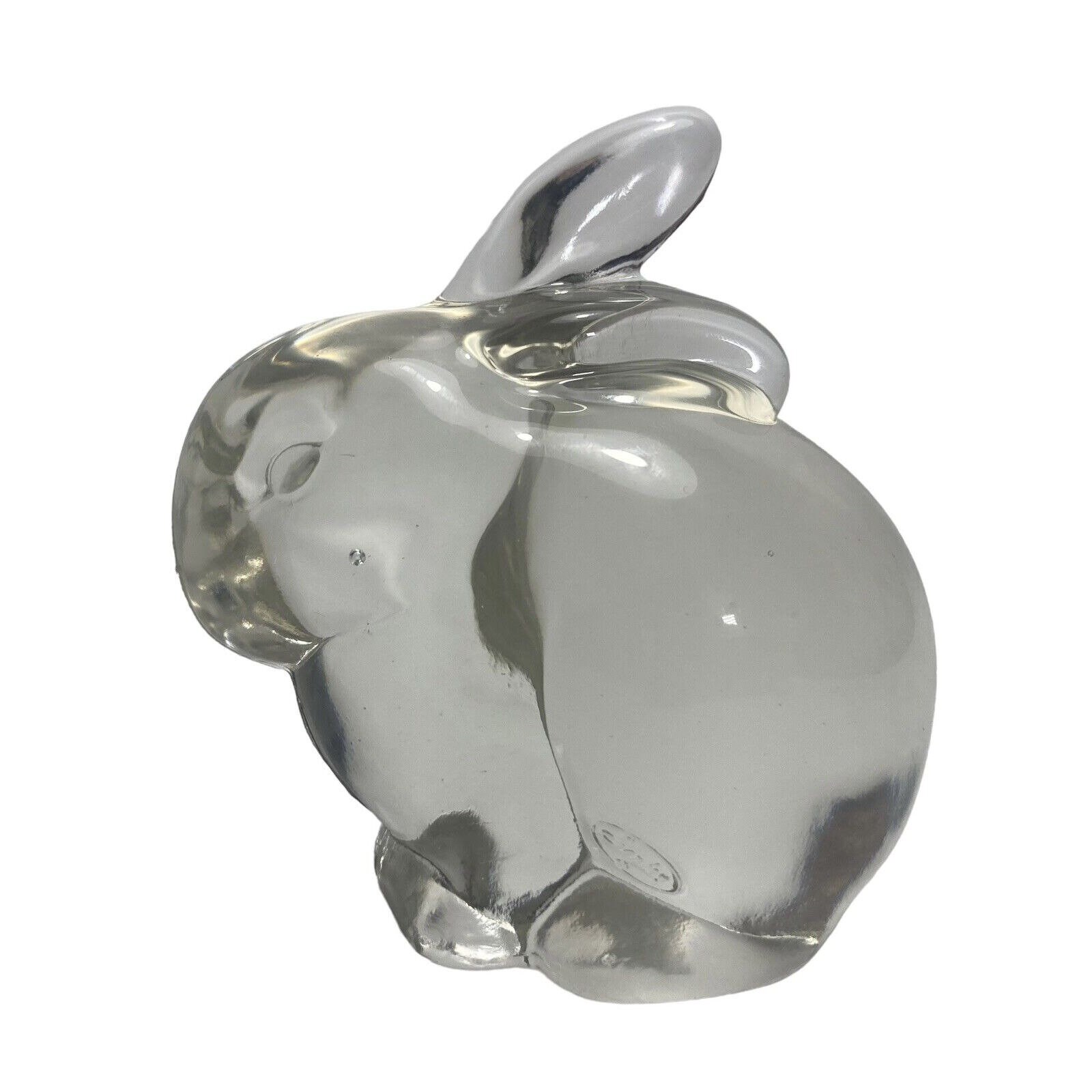 Fenton Bunny Rabbit Clear Glass Paperweight - Etsy