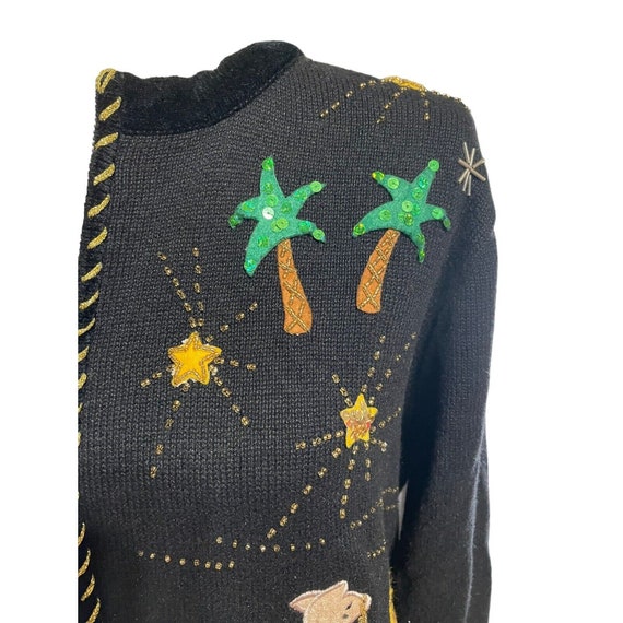 Quacker Factory Christmas Nativity Scene Zip Up Sweat… - Gem