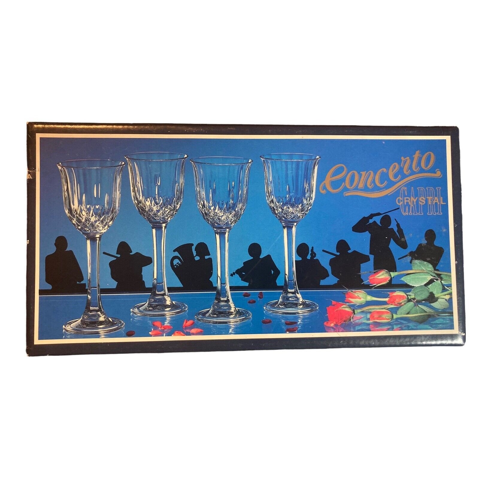 Italian Concerto Capri Liquor 24% Lead Crystal Glass Set of 4 - Etsy