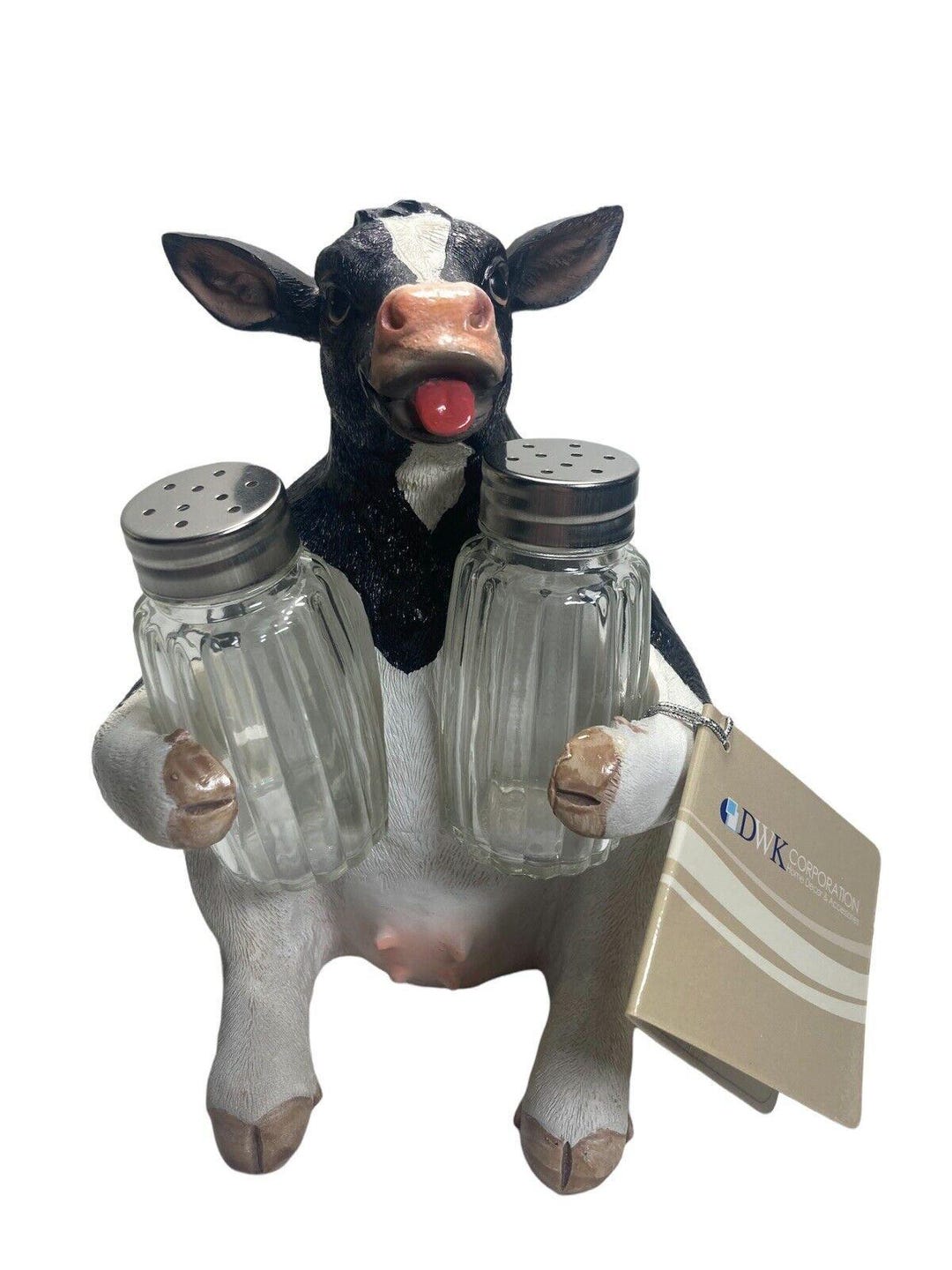Dairy Cow Salt & Pepper Shaker Caddy DWK Kitchen Decor Moo Spice New - Etsy