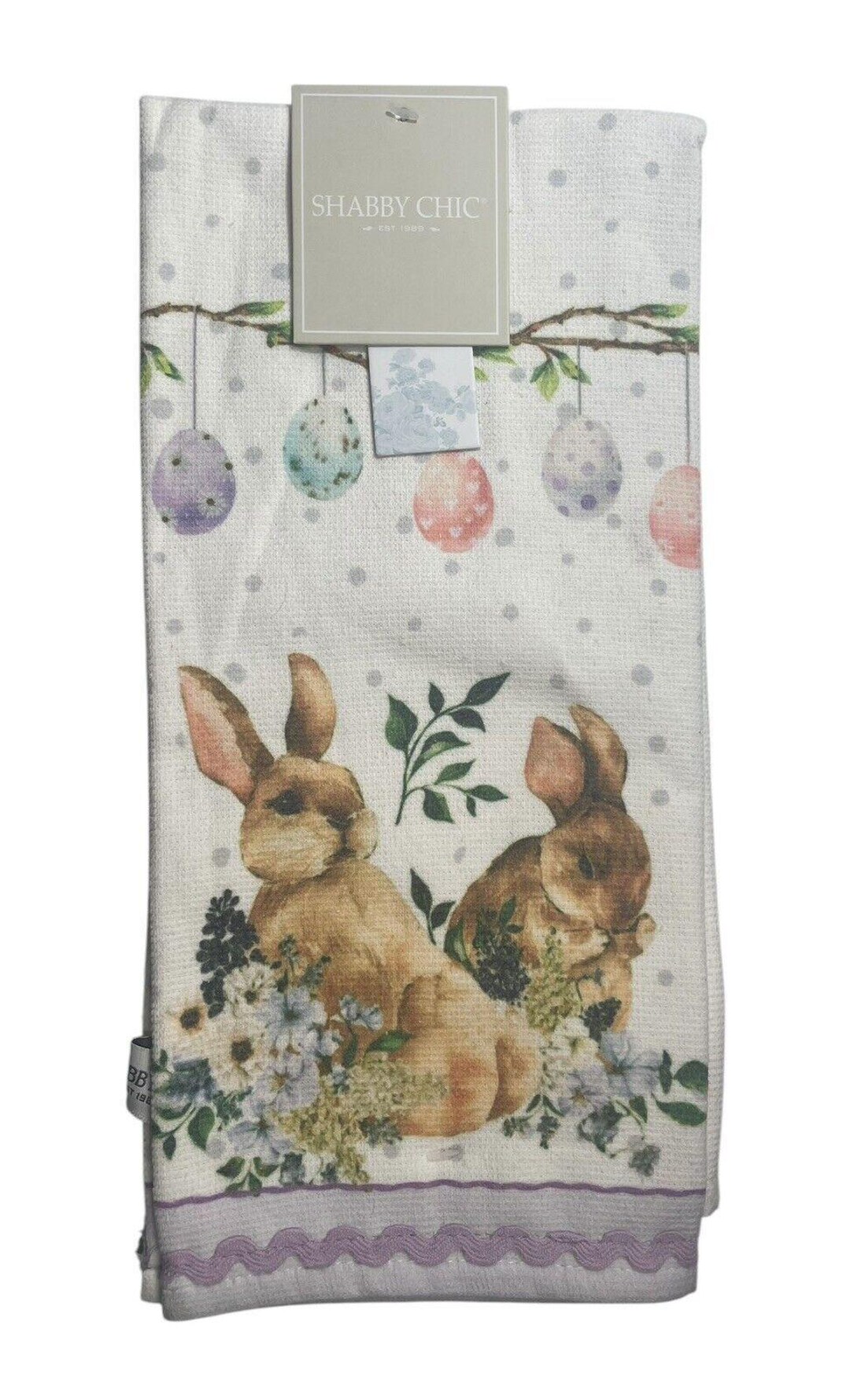 RACHEL ASHWELL Shabby Chic Easter Egg Bunny Butterfly Kitchen Towel Set ...