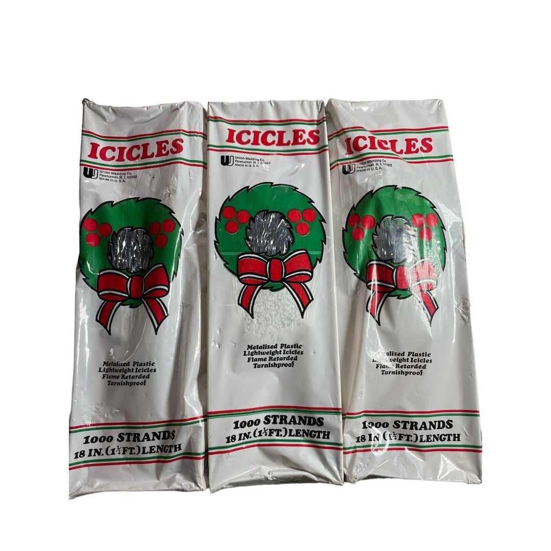 Christmas Tree Tinsel Icicles of 1000 Strands Lot of 3 Boxes - Etsy