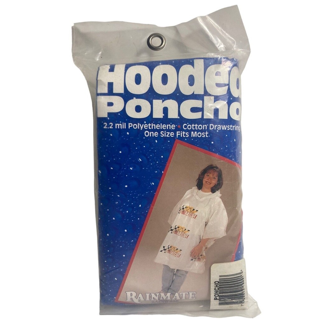 1990s NASCAR Racing Rainmate Hooded Poncho Drawstring - Etsy