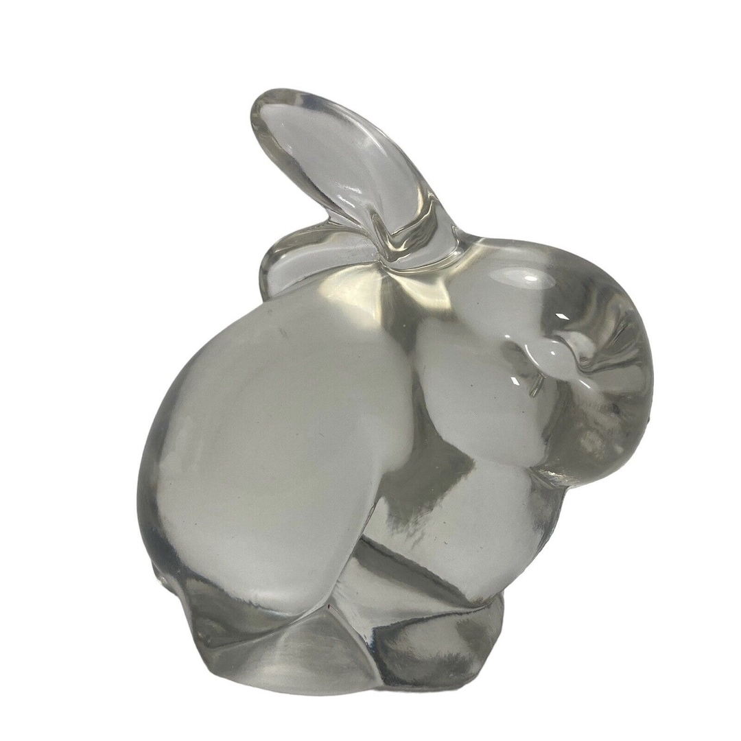 Fenton Bunny Rabbit Clear Glass Paperweight - Etsy