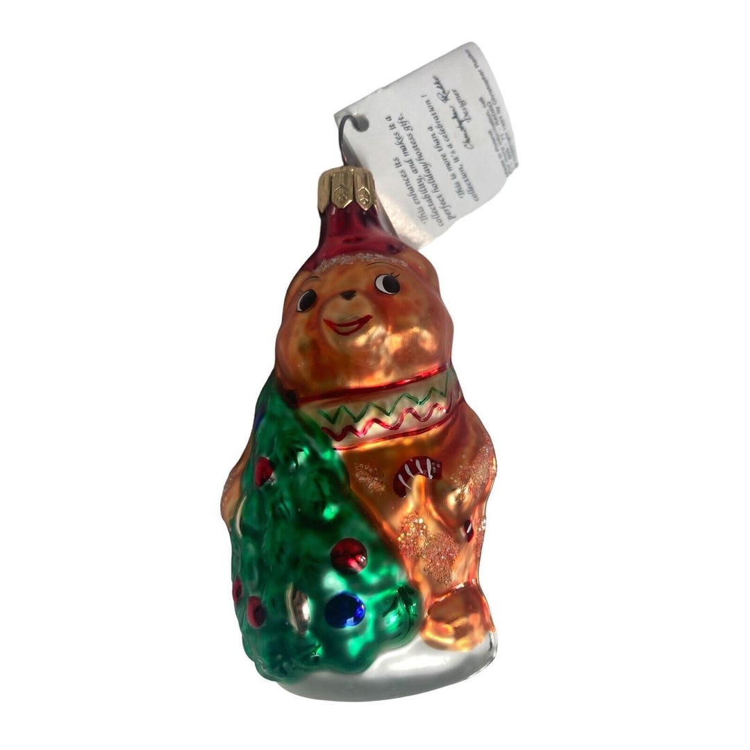 Radko Teddy Bear Christmas Tree Candy Cane Christmas Ornament 1994 ...