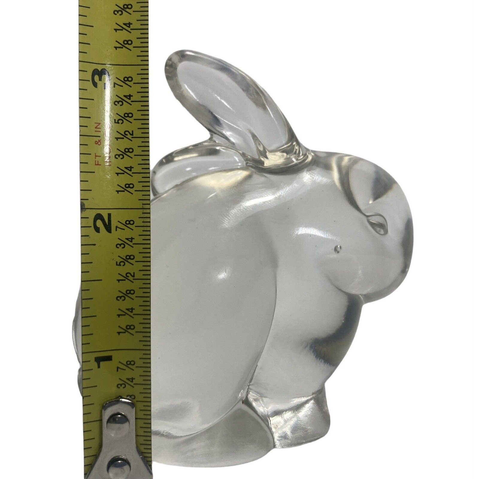 Fenton Bunny Rabbit Clear Glass Paperweight - Etsy