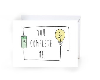 You Complete Me Card | Etsy