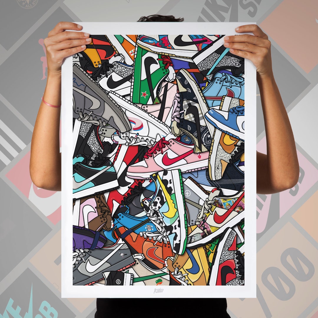 Nike SB Dunk Low grail Collage Poster 50x70cm - Etsy