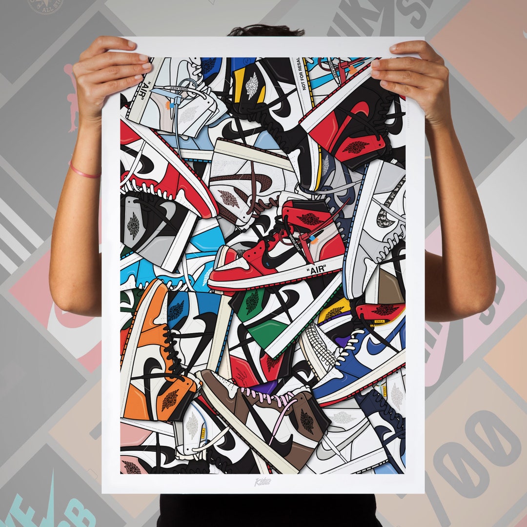 Nike Air Jordan 1 "grail Collage" Poster (50x70cm) - Etsy