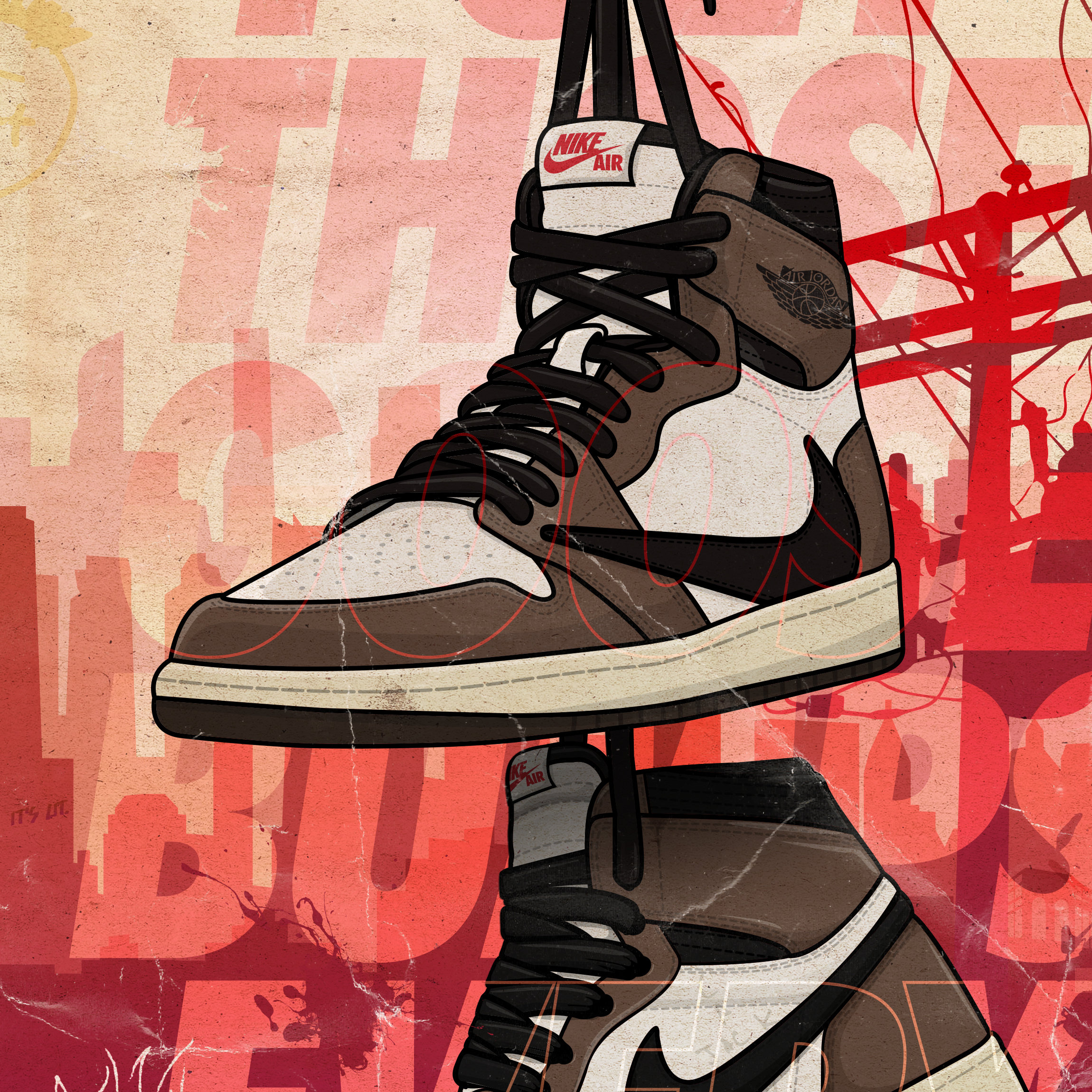 Nike Air Jordan 1 hanging Travis Poster 50x70cm - Etsy