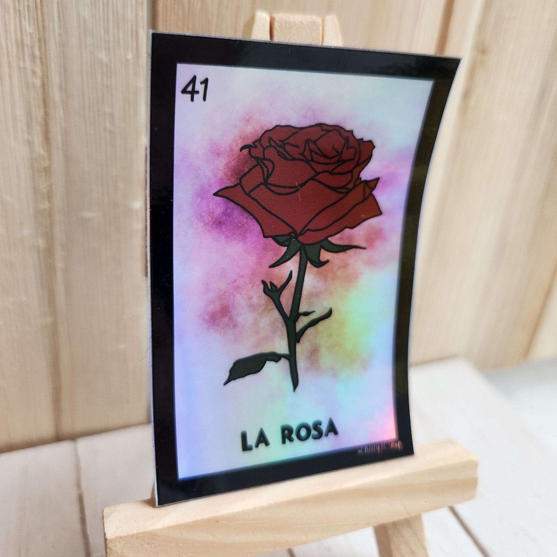 Mini Holographic Rosa Vinyl Sticker - Etsy
