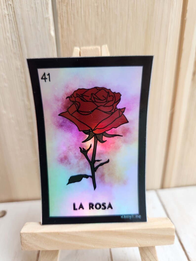 Mini Holographic Rosa Vinyl Sticker - Etsy