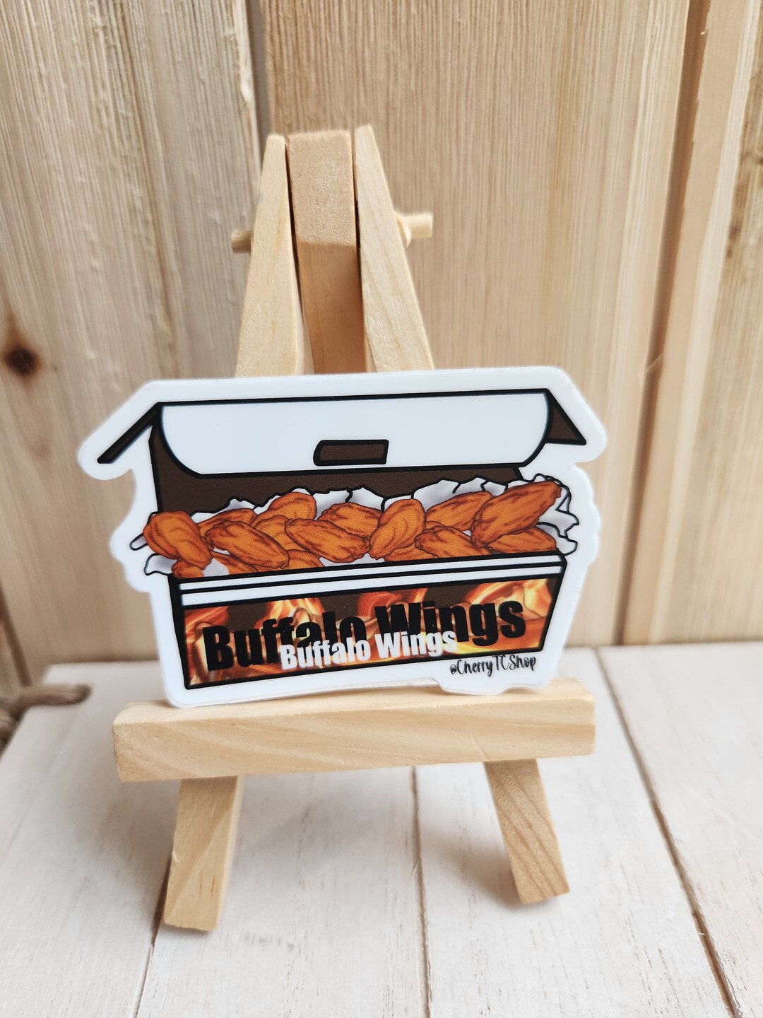 Chicken Wing Box Vinyl Sticker - Etsy
