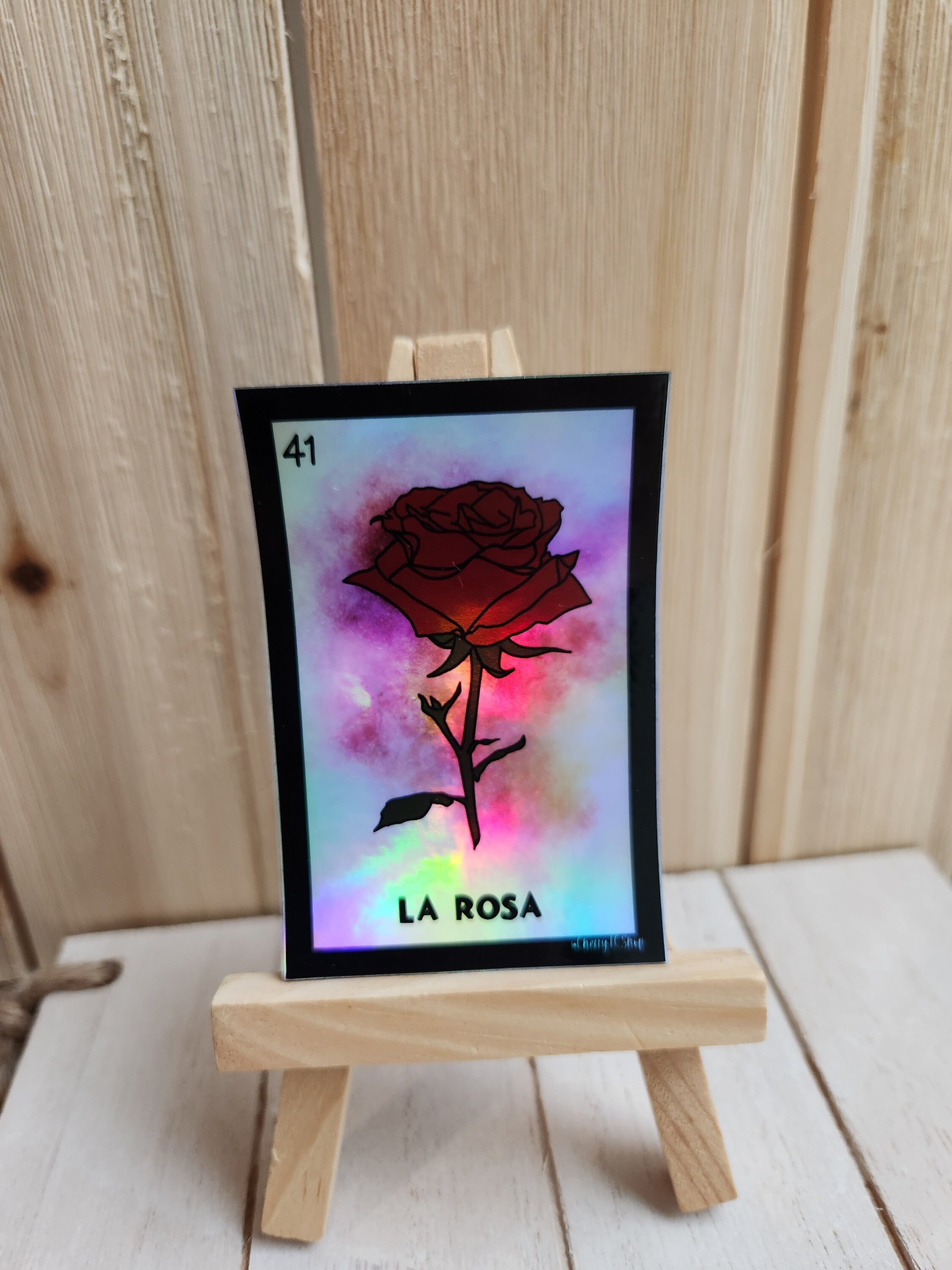 Mini Holographic Rosa Vinyl Sticker - Etsy