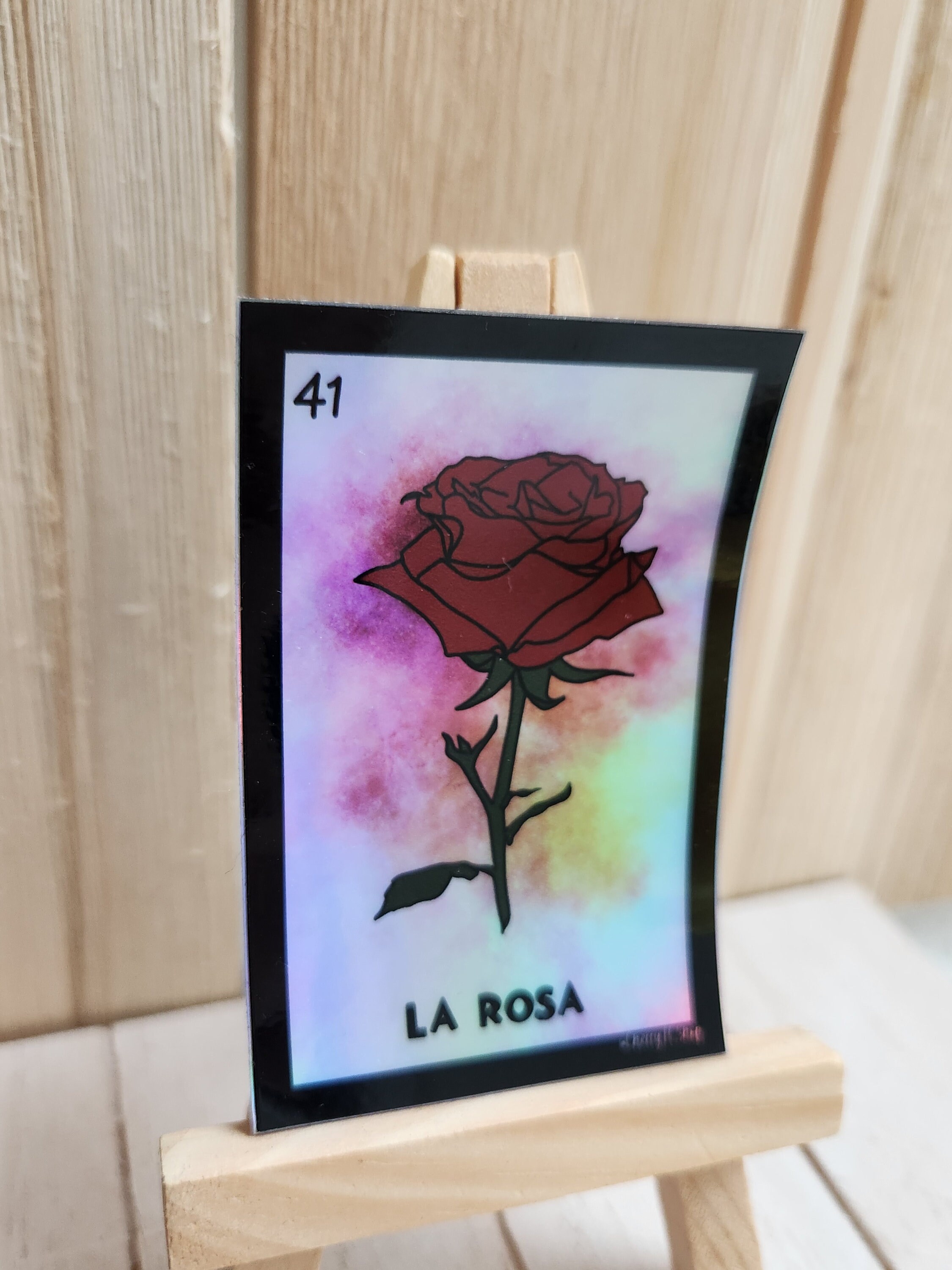 Mini Holographic Rosa Vinyl Sticker - Etsy