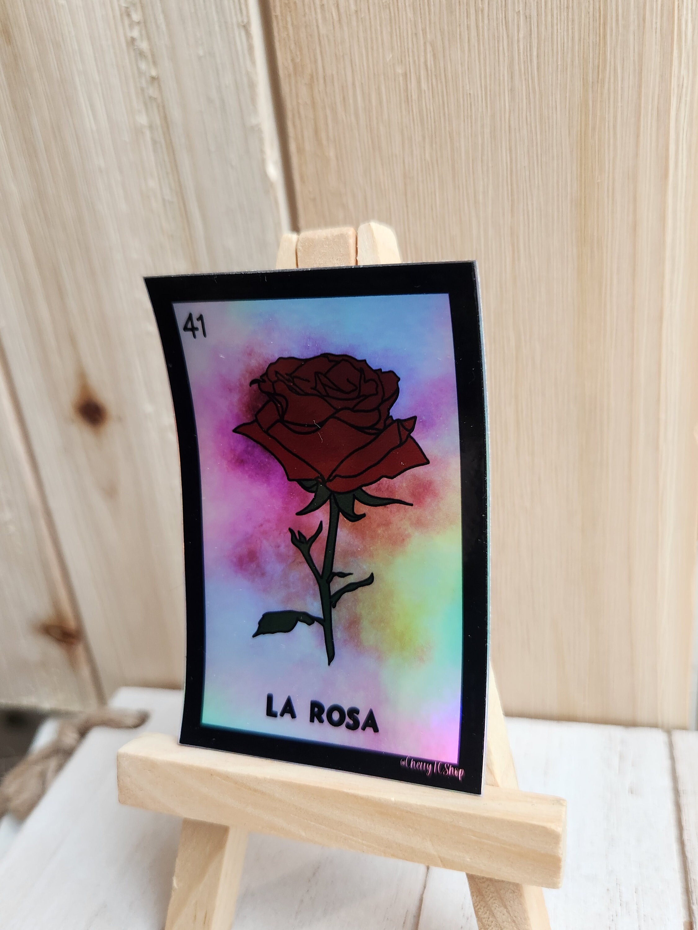 Mini Holographic Rosa Vinyl Sticker - Etsy