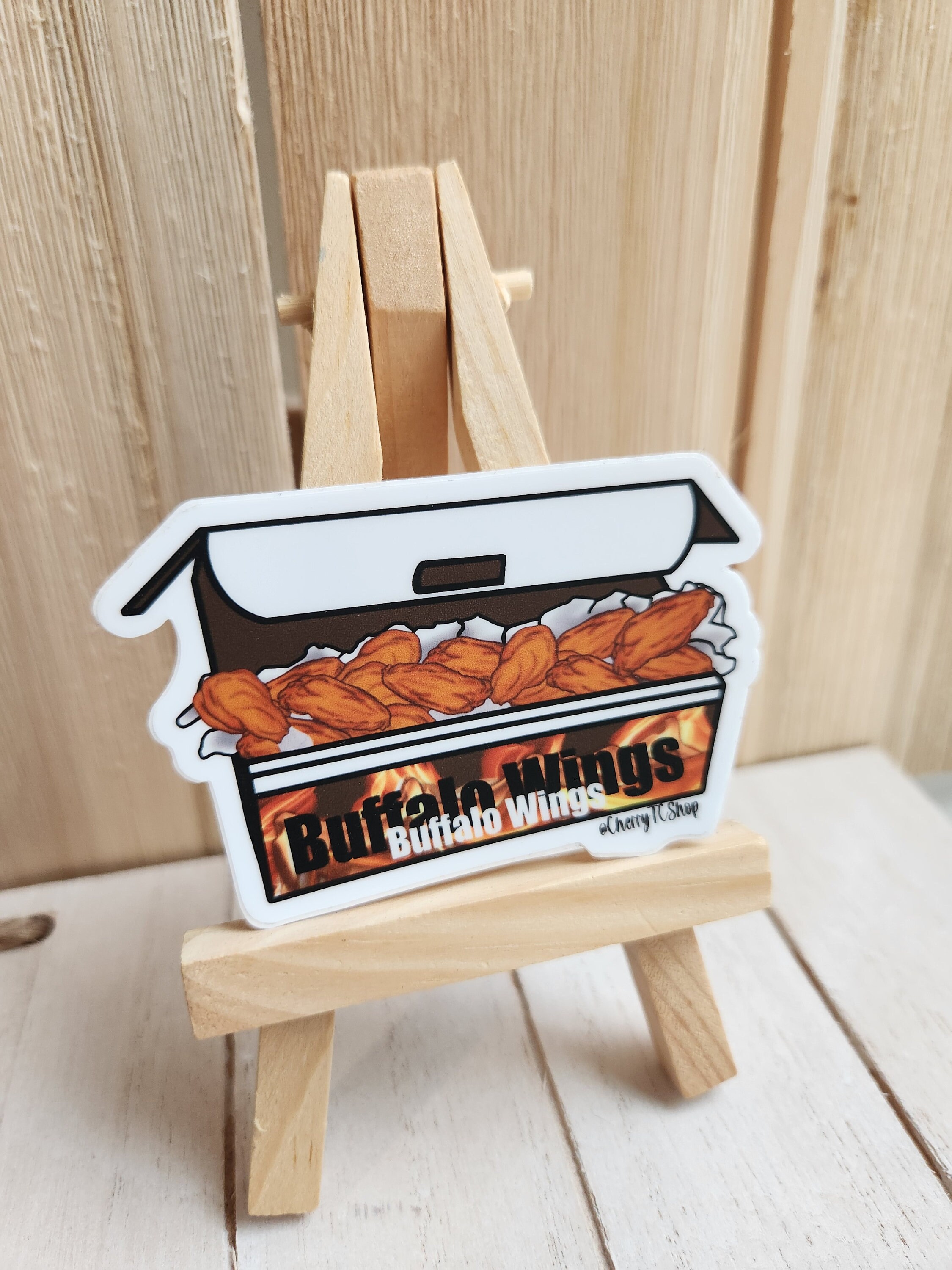 Chicken Wing Box Vinyl Sticker - Etsy