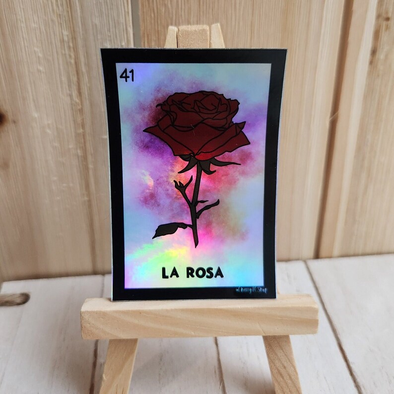 Mini Holographic Rosa Vinyl Sticker - Etsy
