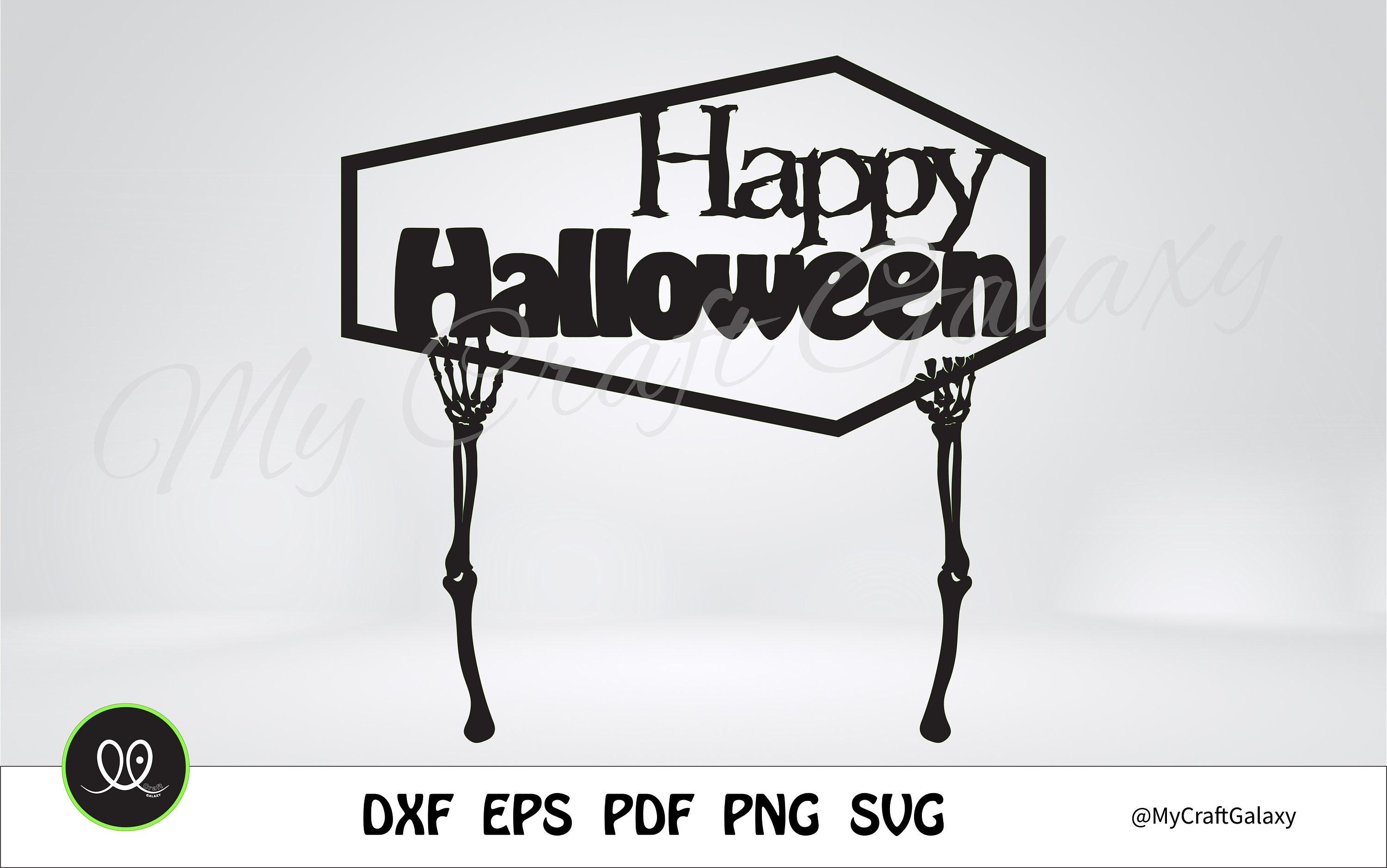 Halloween Cake Topper SVG, Festive Cake Decoration for Cricut, Spooky ...
