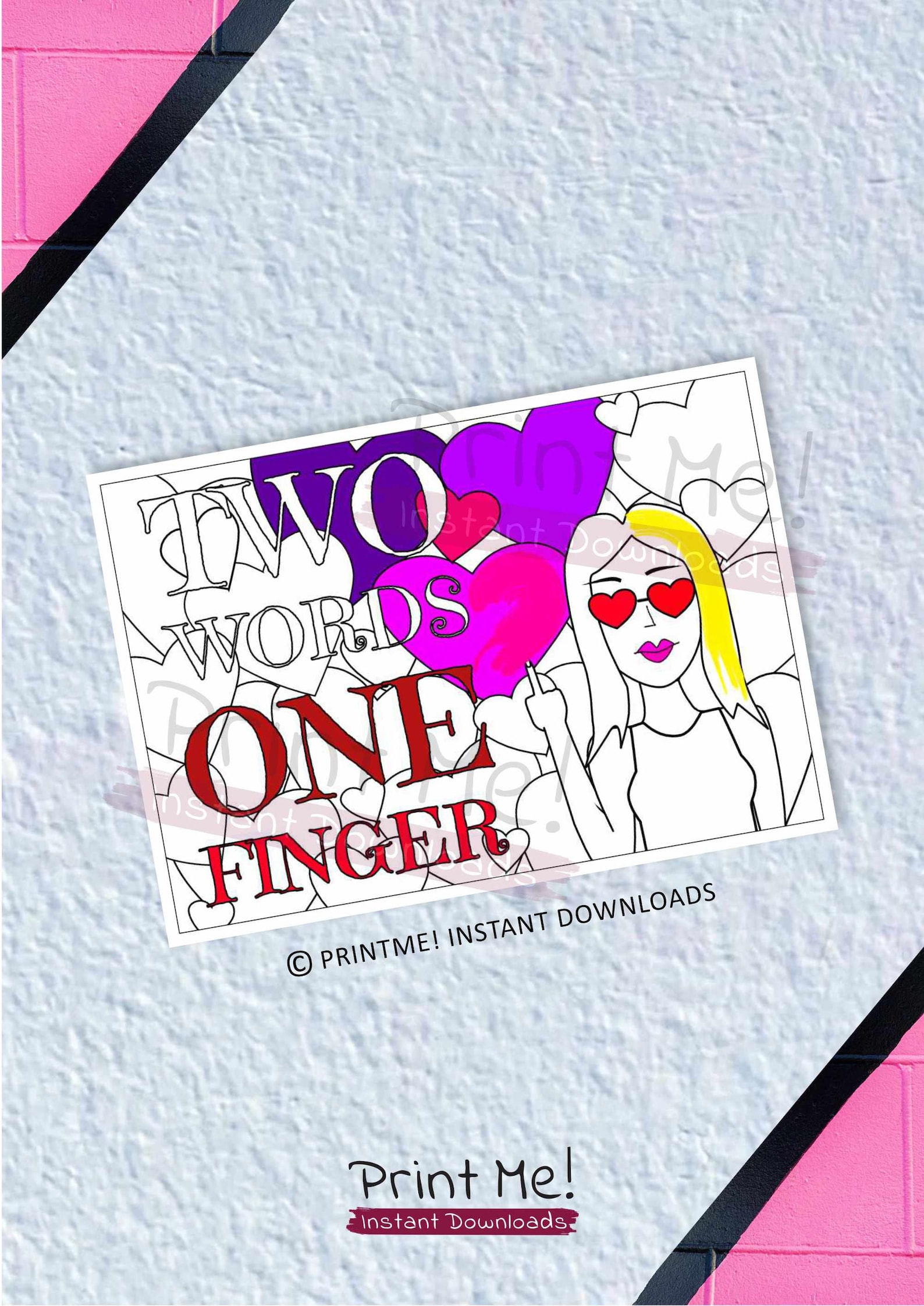 Offensive Coloring Page Get This Adult Coloring Cuss Words - Etsy