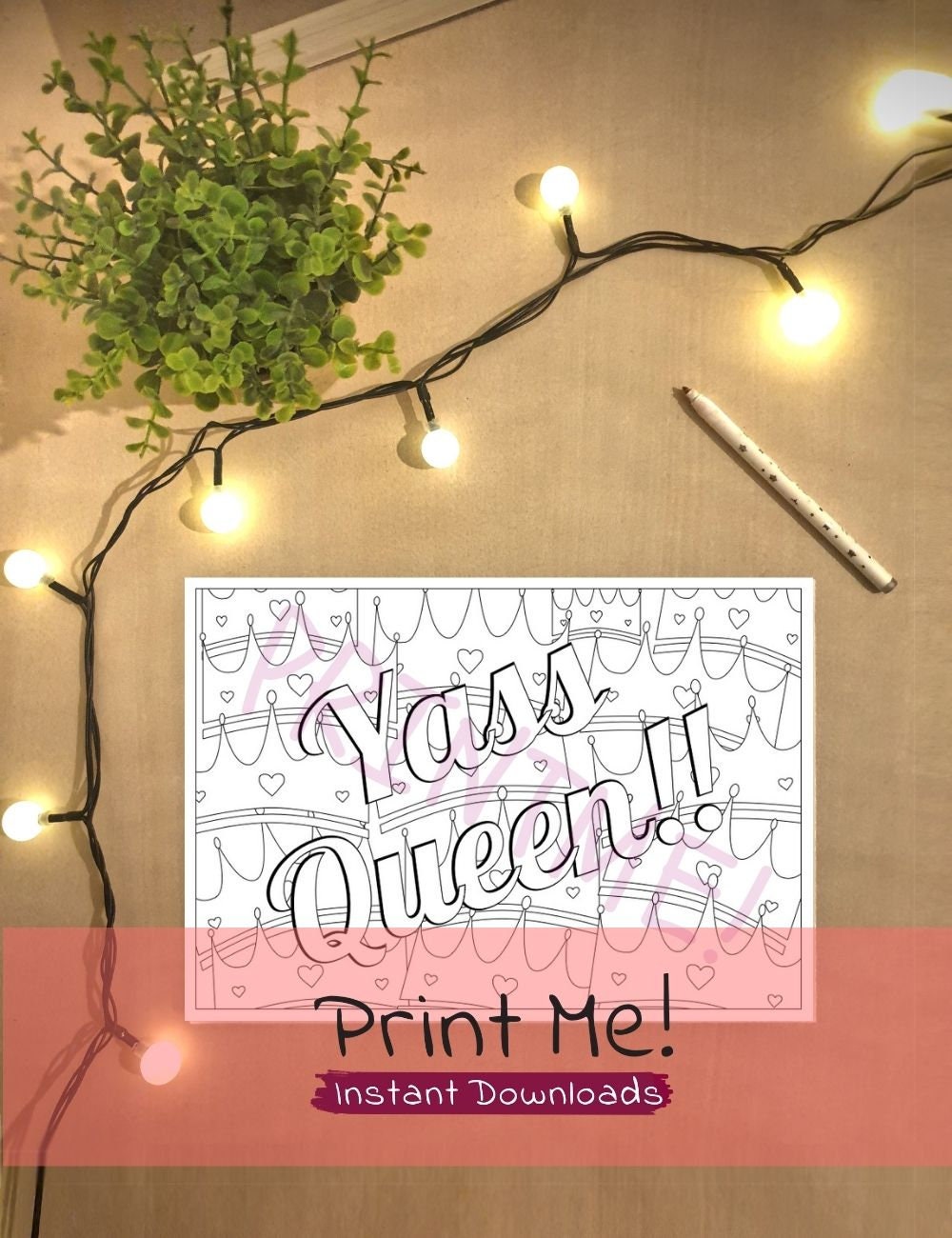 Coloring Pages | Sassy Queen Swear Words Printable | Instant Download ...