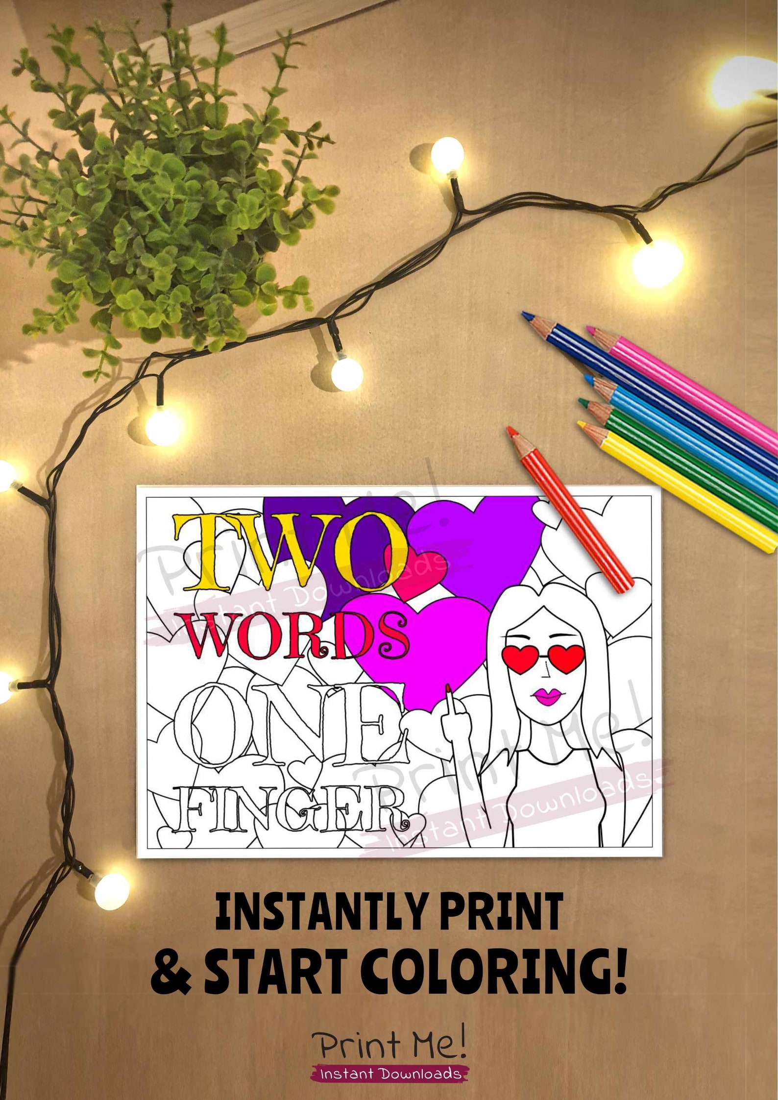 Offensive Coloring Page Get This Adult Coloring Cuss Words - Etsy