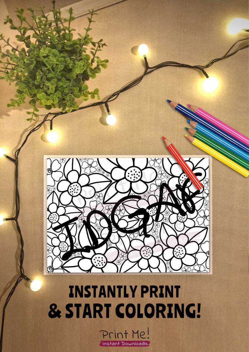 Swear Words Coloring Page Printable,for Adults to Release Stress IDGAF ...