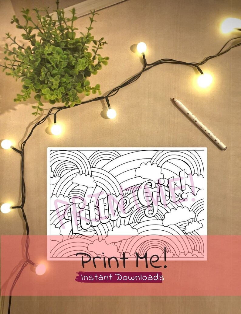 Printable Coloring Pages With Swear Words Patterns Instant - Etsy