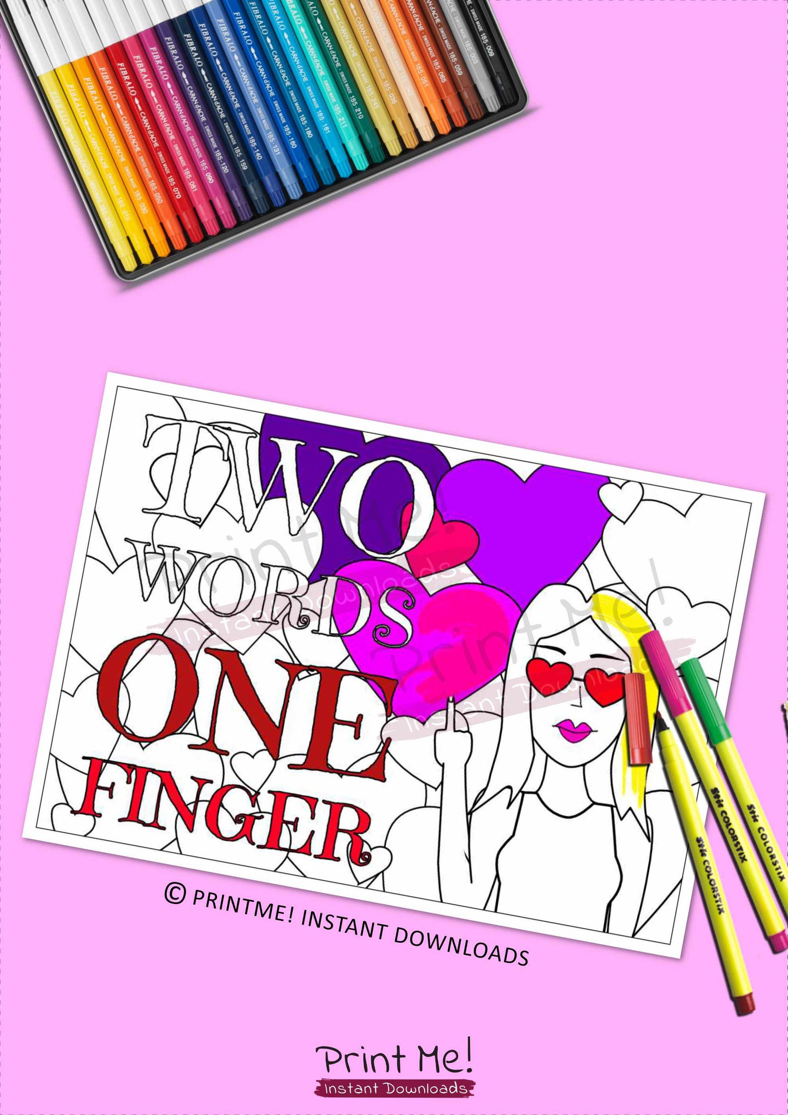 Offensive Coloring Page Get This Adult Coloring Cuss Words, Sassy Girl ...