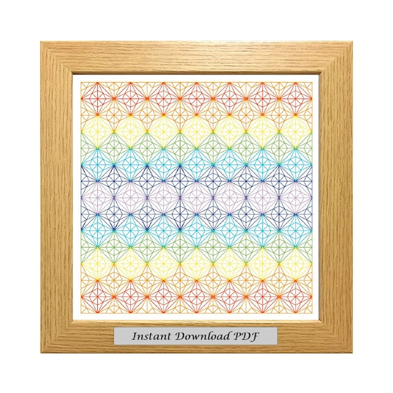 Rainbow Blackwork PDF Pattern Cross Stitch Chart Instant | Etsy