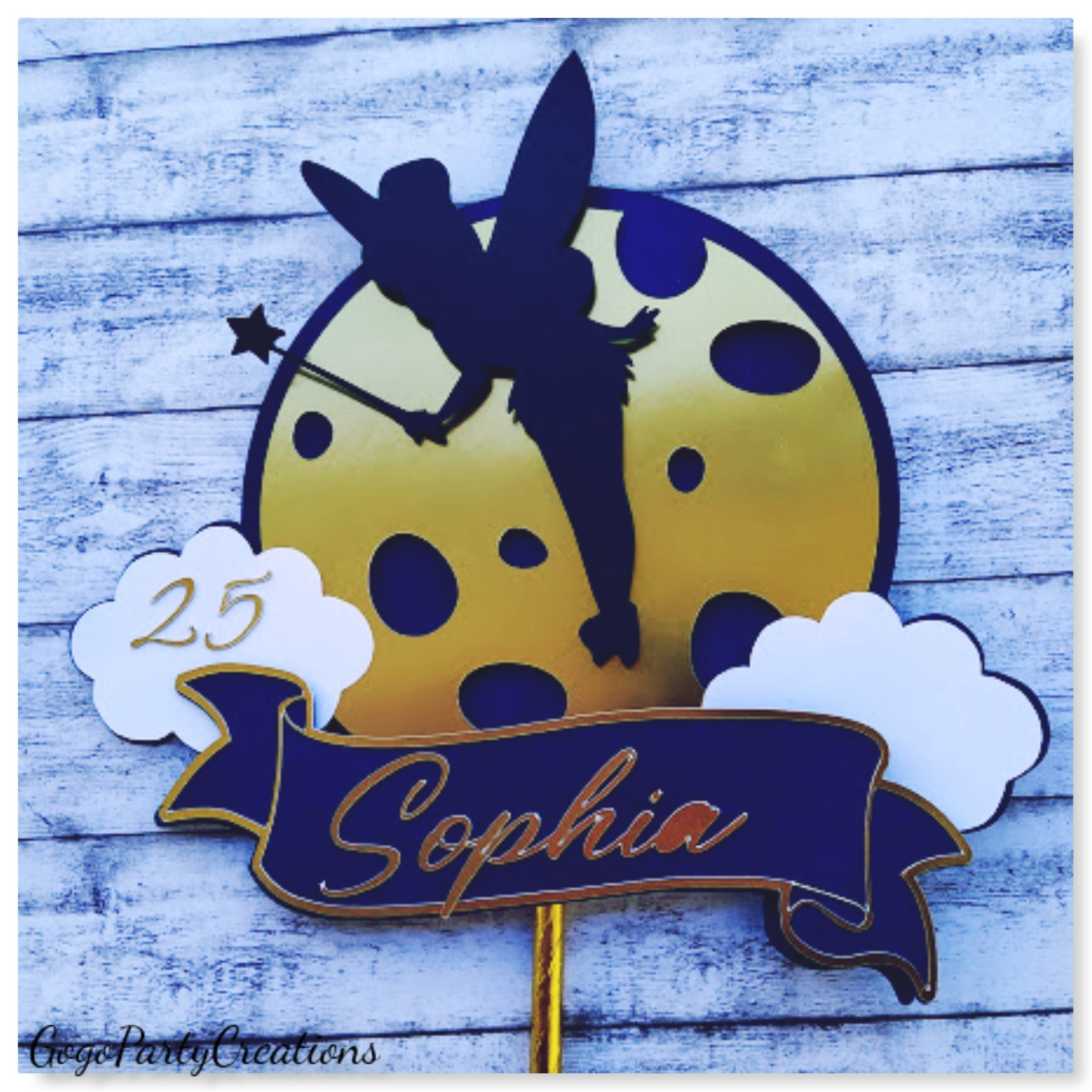 Peter Pan Cake Topper Tinkerbell Cake Topper Peter Pan - Etsy