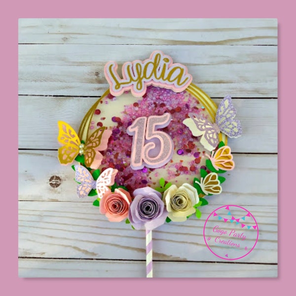 Floral Cake Topper - Etsy