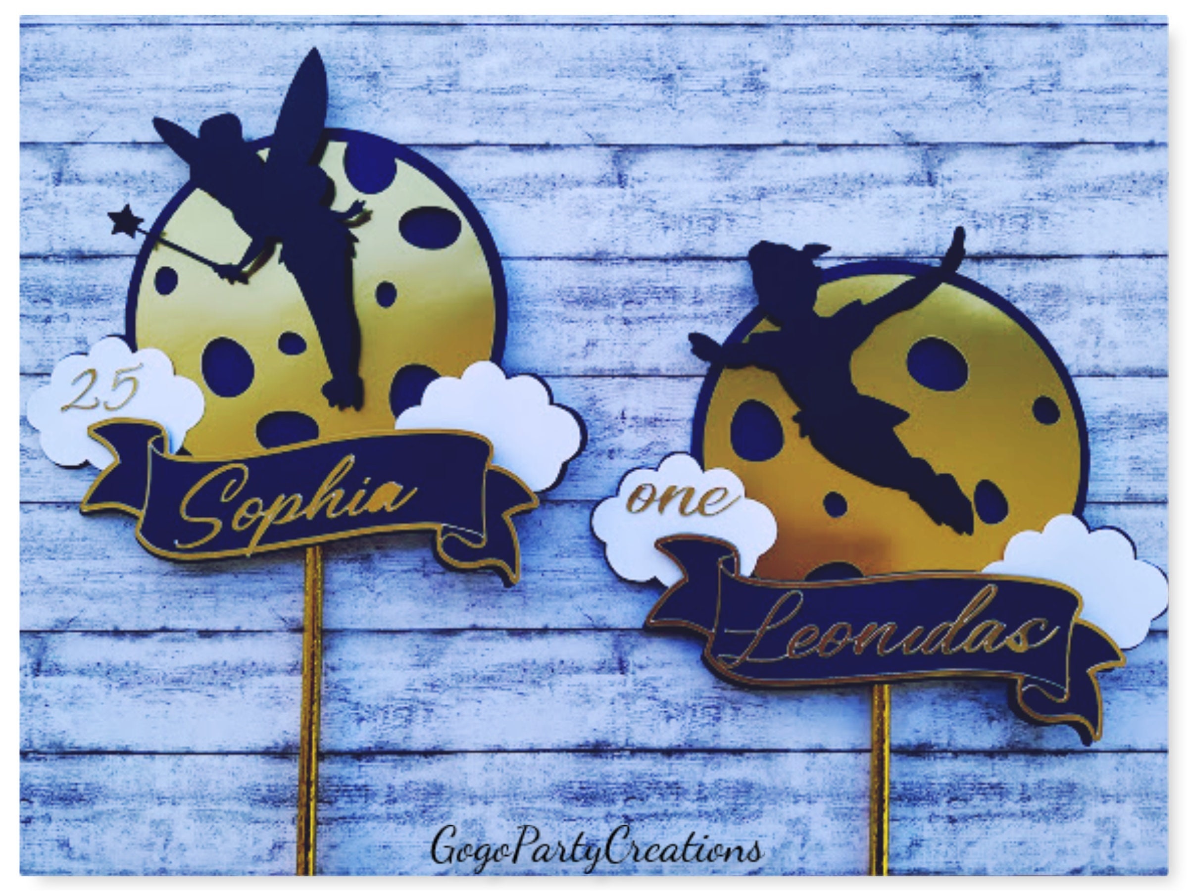 Peter Pan Cake Topper Tinkerbell Cake Topper Peter Pan - Etsy