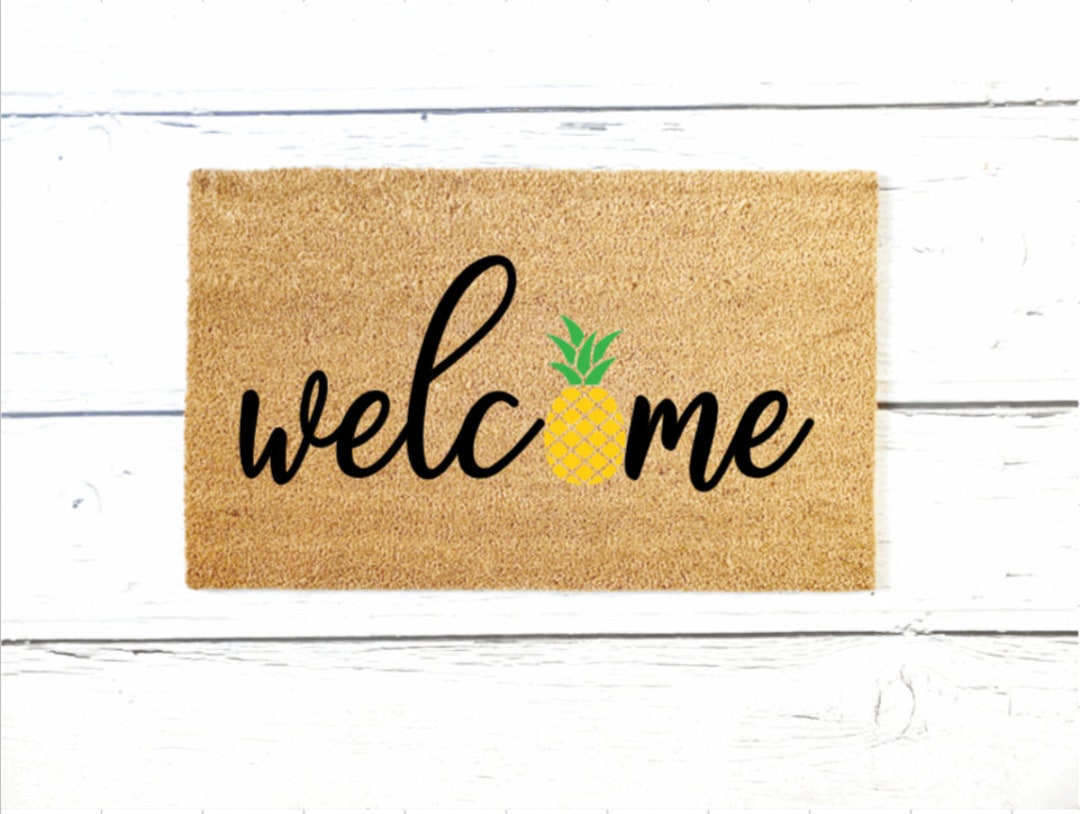Welcome Pineapple Doormat, Housewarming Gift, Birthday Gift, Welcome ...