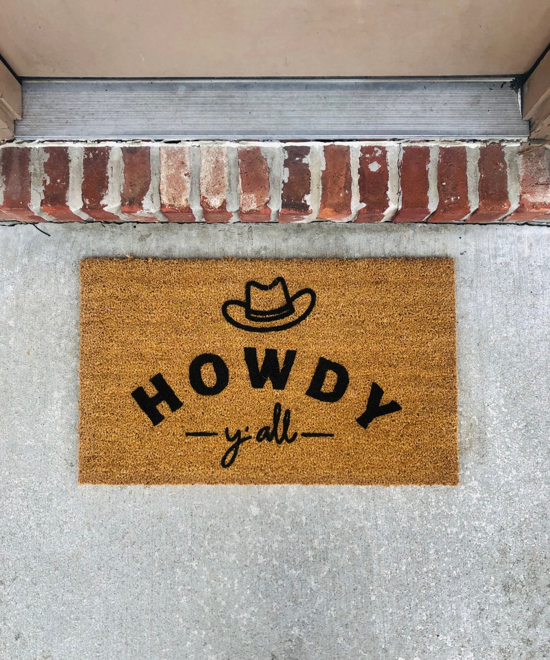 Howdy Doormat, Howdy Welcome Mat, Cowboy Doormat, Cowgirl Doormat, Cute ...