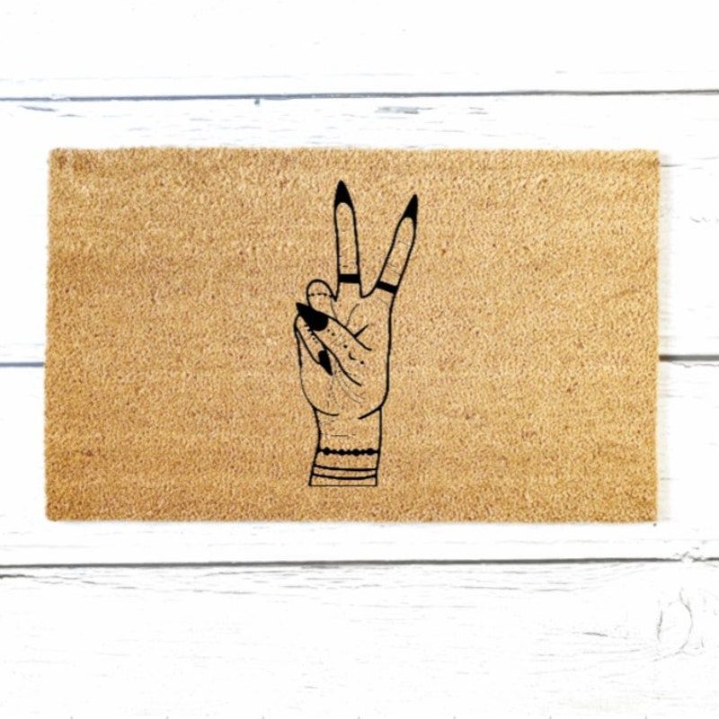 Peace Doormat - Etsy