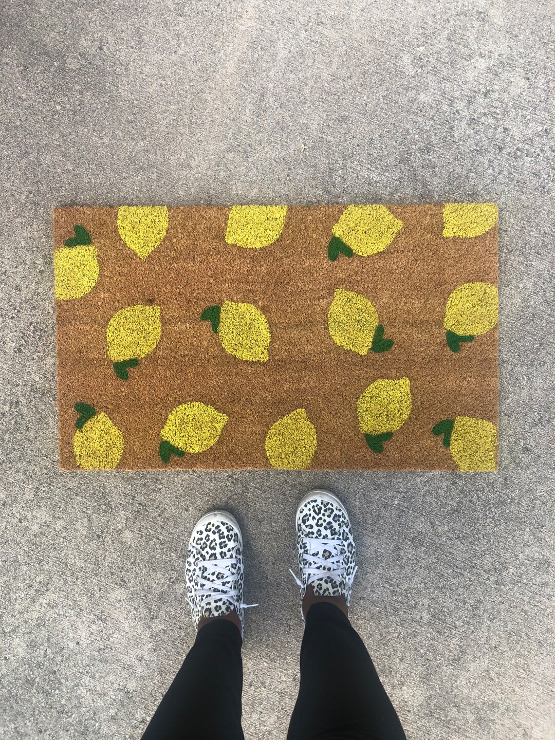 Lemon Pattern Doormat, Housewarming Gift, Birthday Gift, Welcome Mat ...