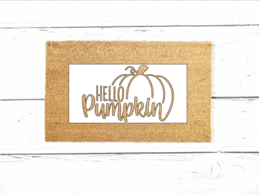 Hello Pumpkin Doormat Stencil, Pumpkin Stencil, DIY Activities, Arts ...