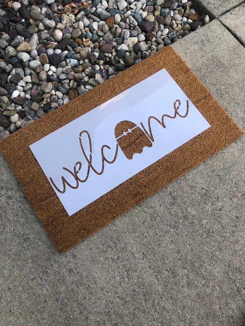 Welcome Ghost Doormat Stencil, Reusable Stencil, Arts and Crafts, DIY ...