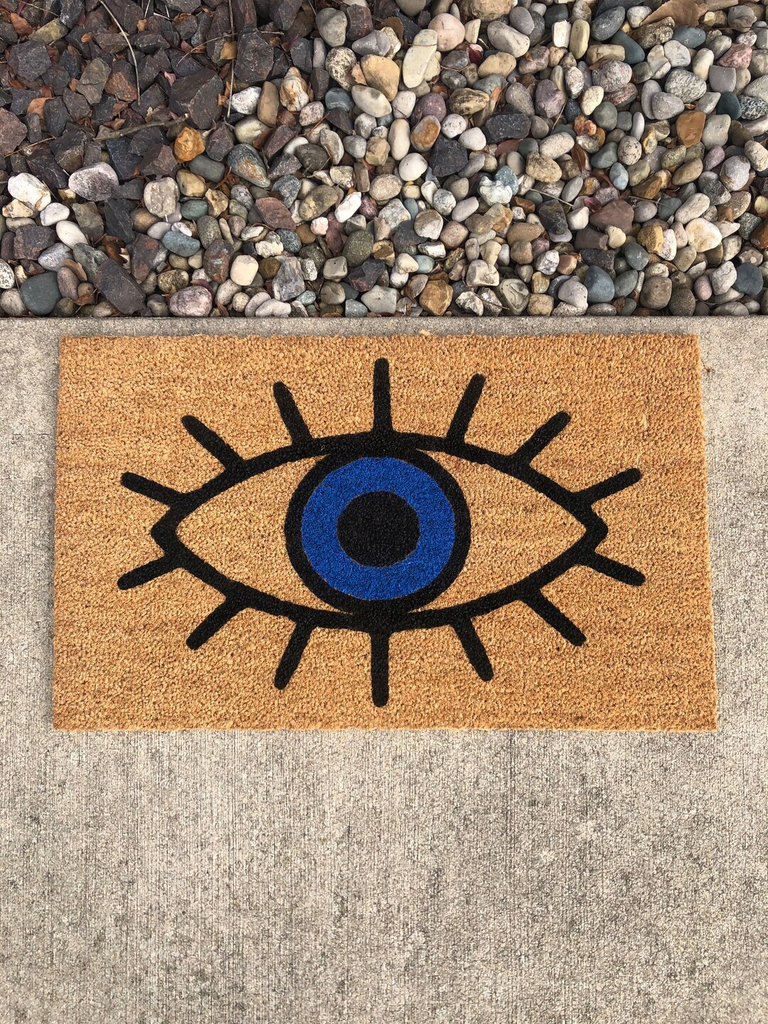 Evil Eye Doormat, Positive Energy, Custom Doormat, Housewarming Gift ...