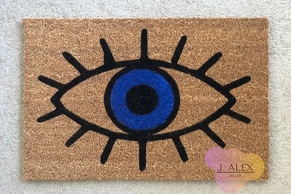 Evil Eye Doormat Positive Energy Custom Doormat - Etsy