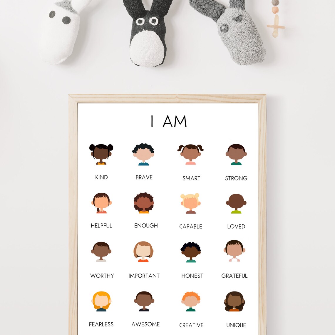 16 Positive Affirmations Poster I Am Enough Kid - Etsy