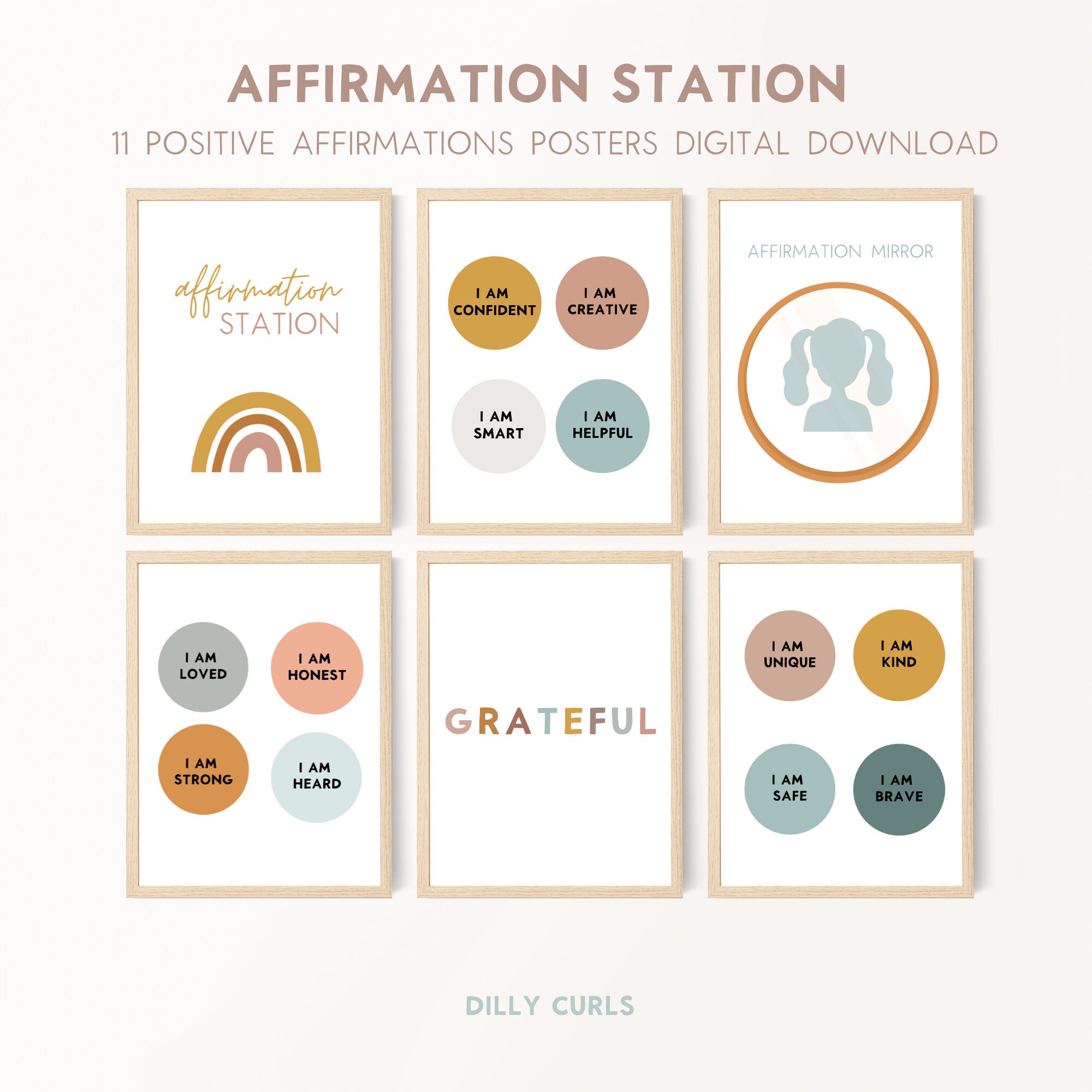 Affirmations Station, Printable, Boho Affirmations, Montessori ...