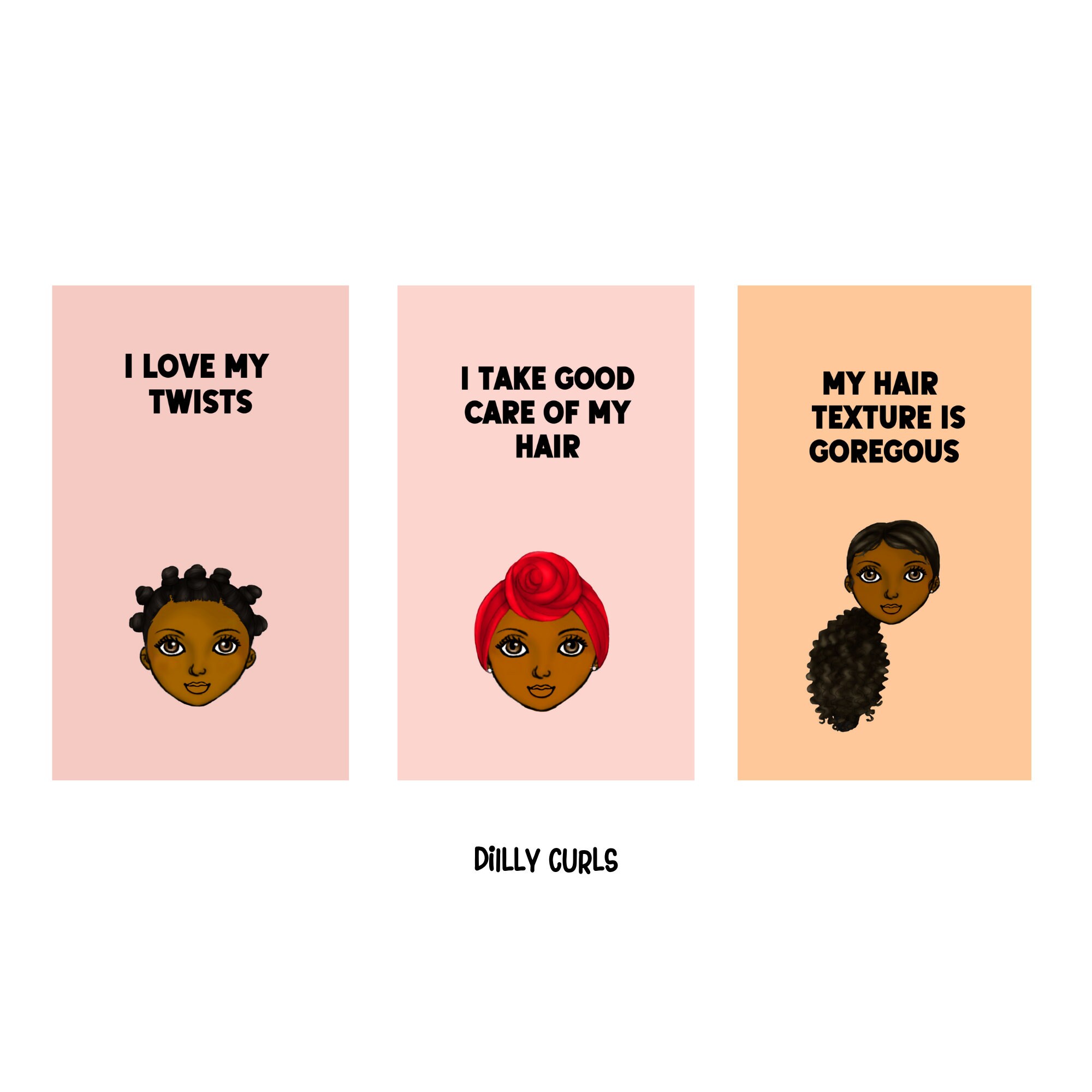 Hair Affirmations, African American Kids, Black Girl Art, African ...