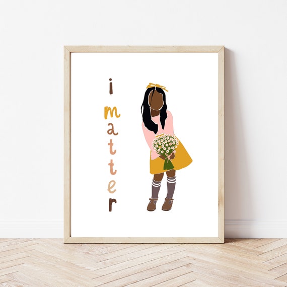 I Matter Digital Wall Art Positive Affirmations Flowers - Etsy