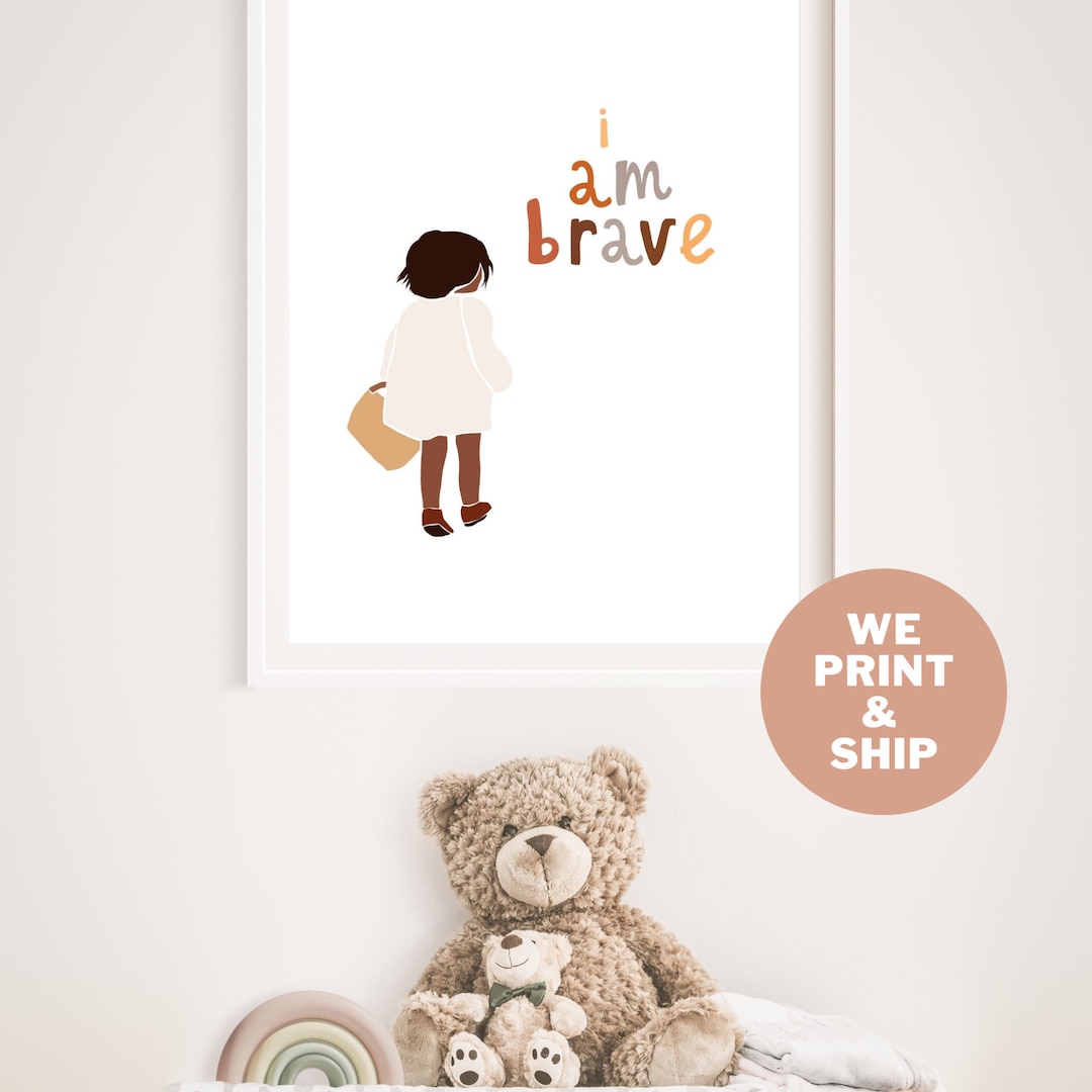 Girl I Am Brave Poster - Etsy