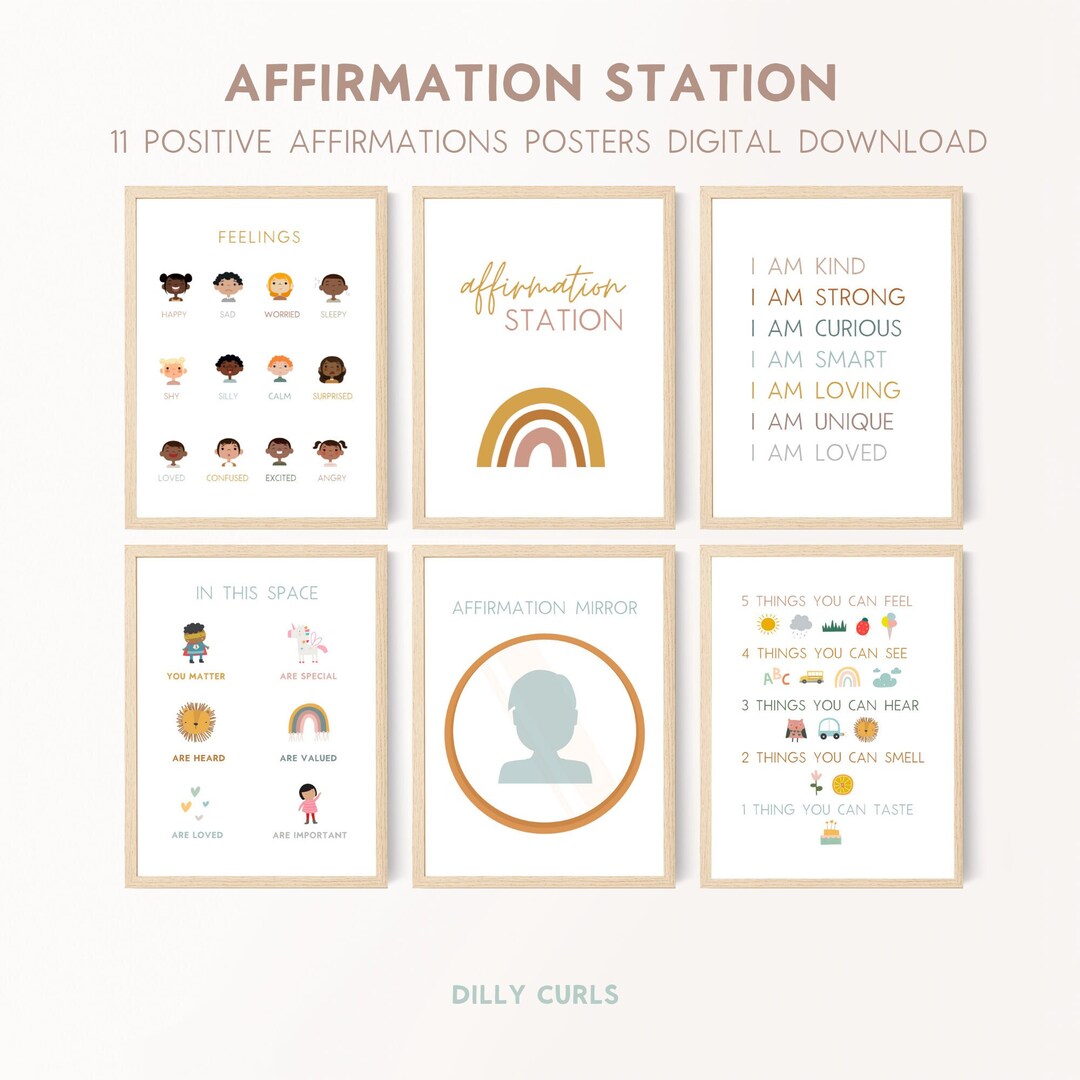 Affirmations Station, Printable, Boho Affirmations, Montessori ...