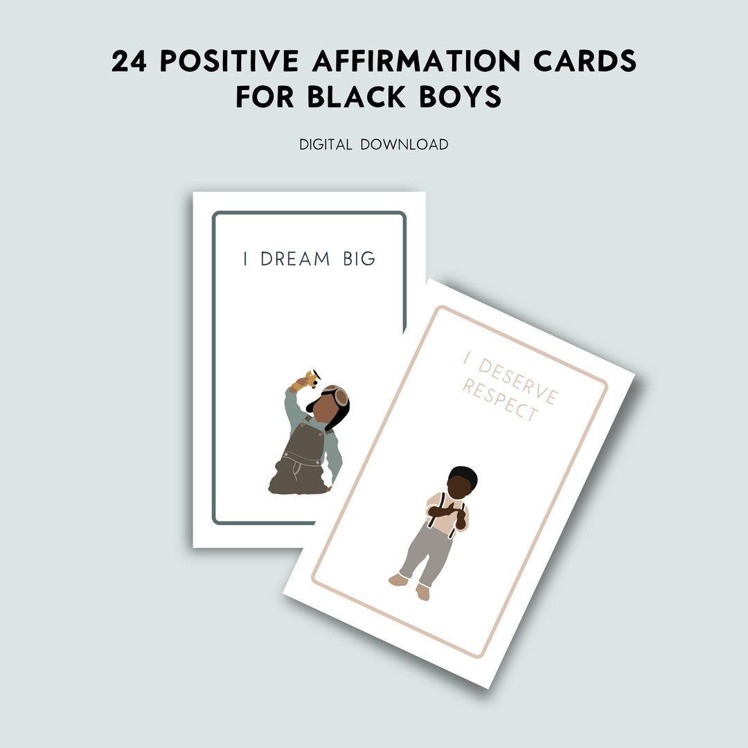 Black Boy Affirmations, Positive Affirmations for My Son, Inspirational ...